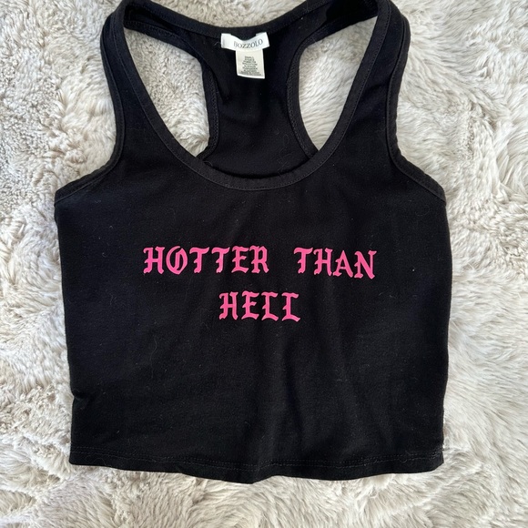 Tops | Hotter Than Hell Crop Tank | Poshmark